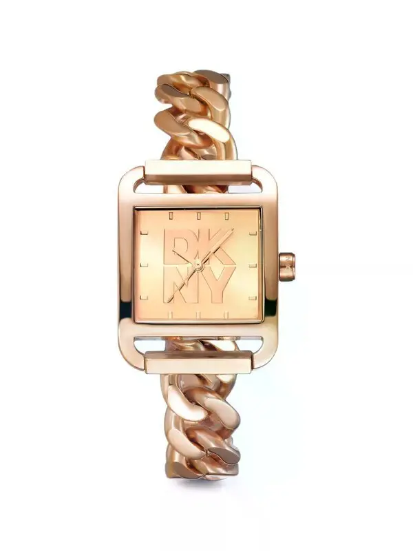 Dkny Logo-detail 27mm Watch - Pink