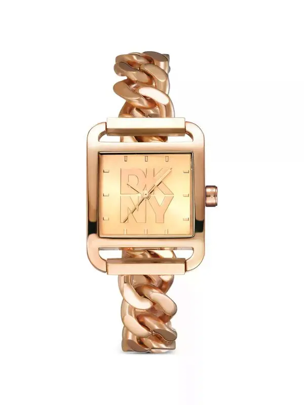 Dkny 27mm Logo Detail Watch - Pink