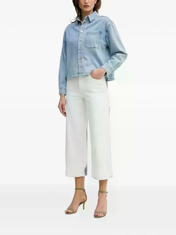 OUI Logo-embroidered Denim Shirt