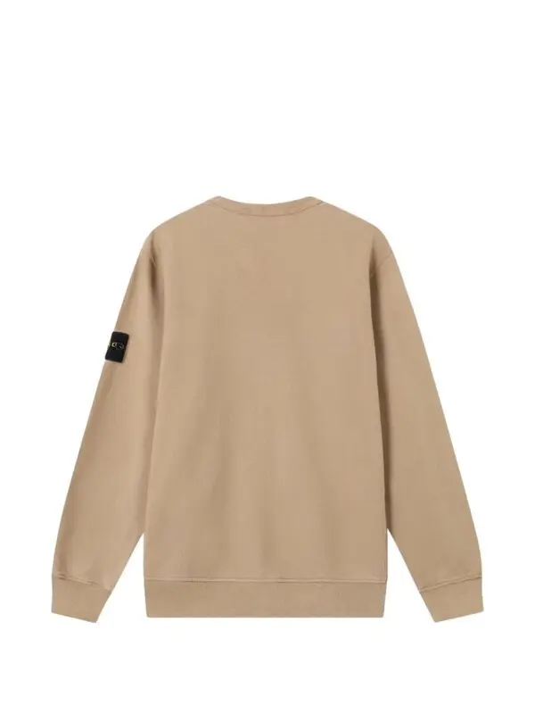 Stone Island Cotton Crewneck Sweatshirt With Logo Patch - Brown