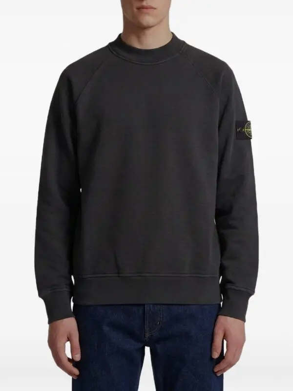 Stone Island Cotton Crewneck Sweatshirt - Black