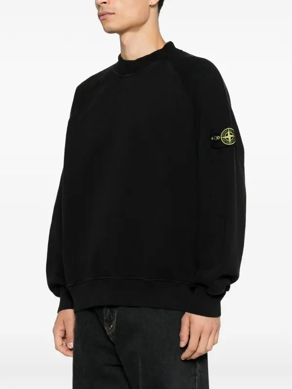 Stone Island Cotton Crewneck Sweatshirt With Logo Patch