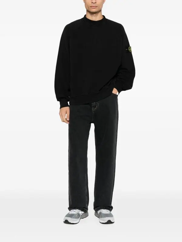 Stone Island Cotton Crewneck Sweatshirt With Logo Patch
