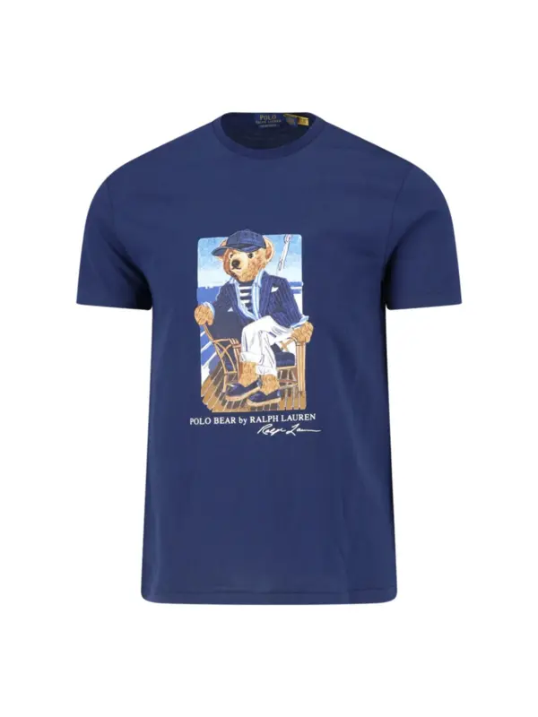 Polo Ralph Lauren Custom Slim Fit Polo Bear T-shirt - Blue
