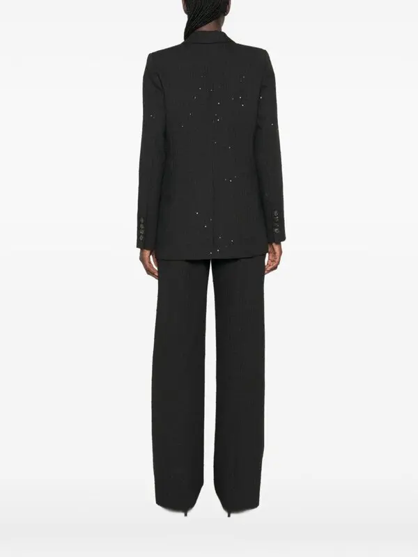 Ermanno Scervino Wool Double-breasted Jacket With Sequins