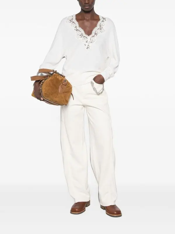 Ermanno Scervino Wool V-necked Sweater