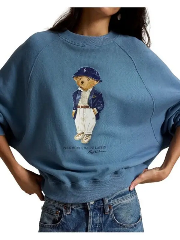 Polo Ralph Lauren Polo Bear Lightweight Fleece Crewneck - Sky Blue