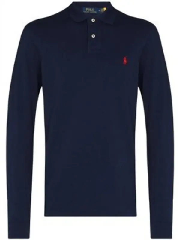 Polo Ralph Lauren Polo Pony Long-sleeve Polo Shirt - Blue