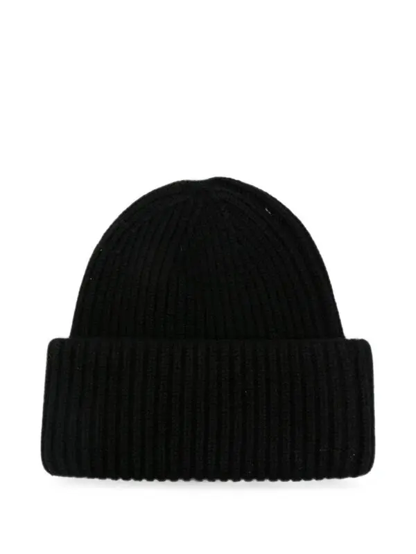 Soft Goat Ribbed Knit Wool Beanie
