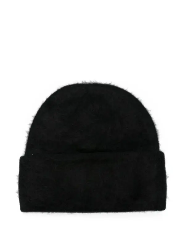 Soft Goat Wool Beanie - Black