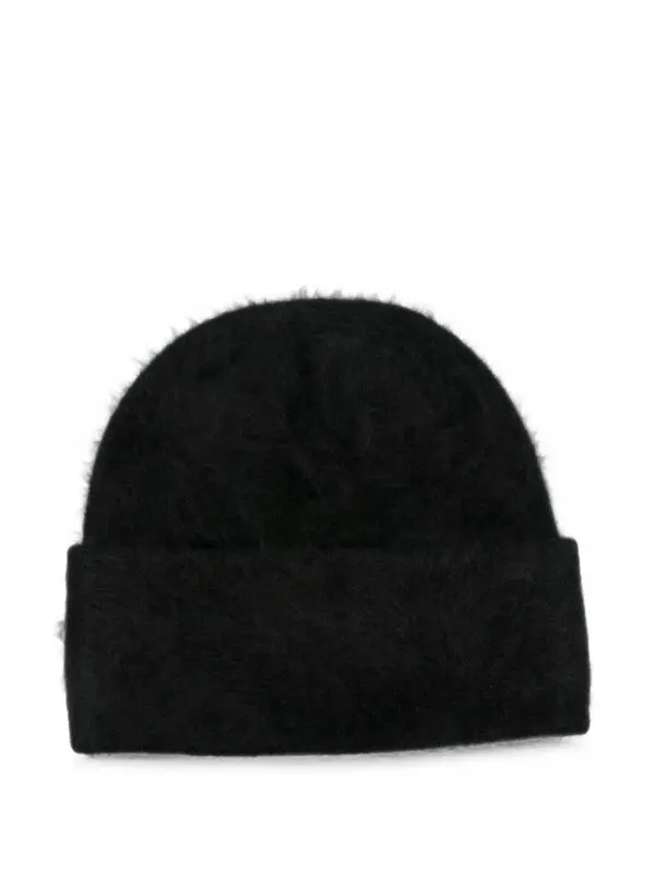 Soft Goat Wool Beanie - Black