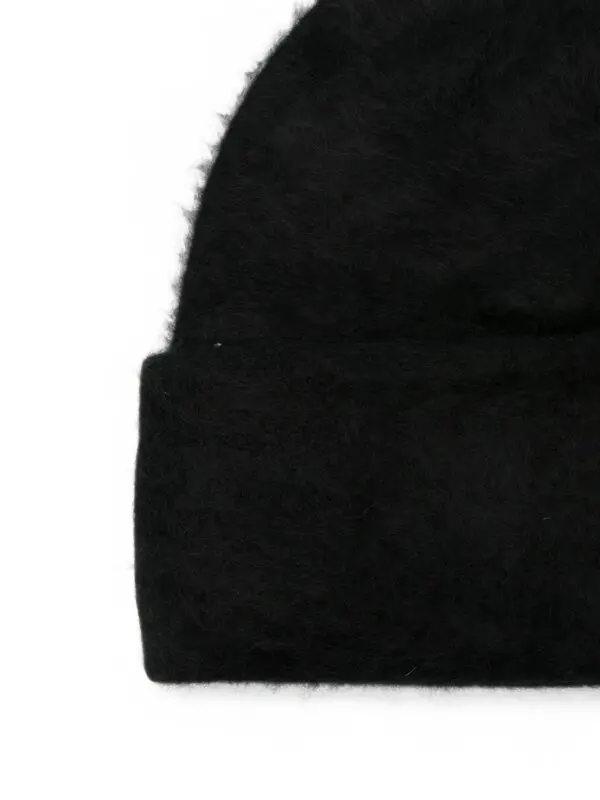 Soft Goat Wool Beanie - Black