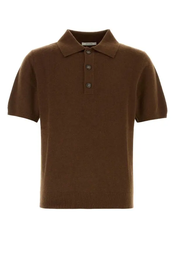 ENTIRE STUDIOS Wool-cashmere Polo Shirt - Brown