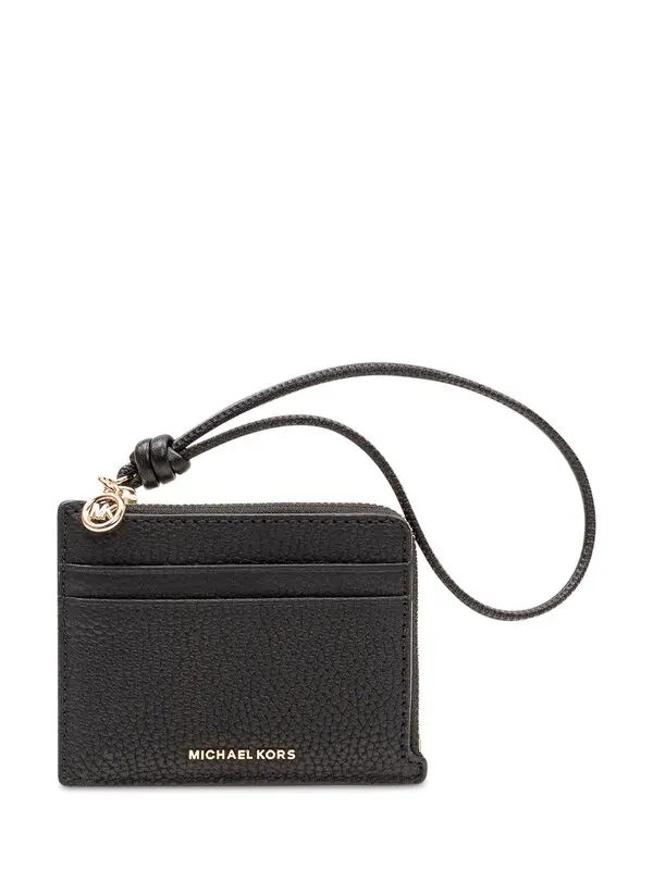 Michael Kors Mini Wallet With Zip Closure - Black
