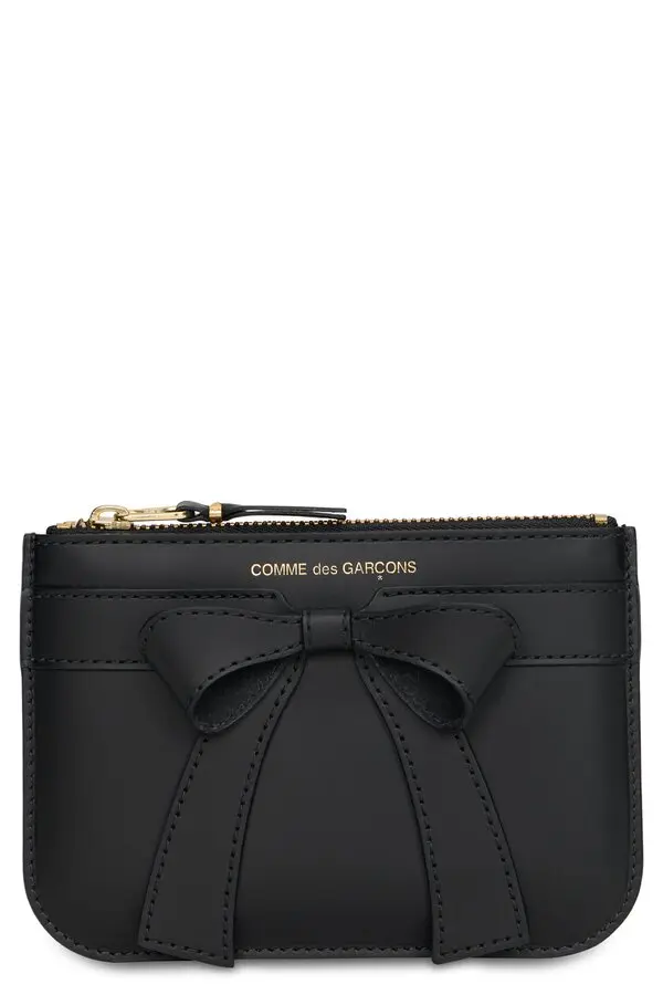 Comme Des Garçons Mini Bow Zip Wallet - Black