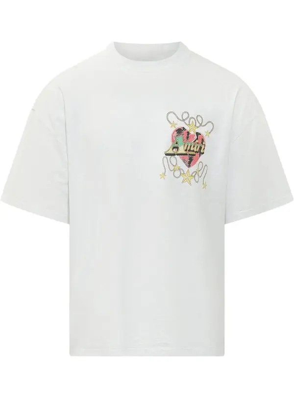 Amiri Heart One-size Tee - White