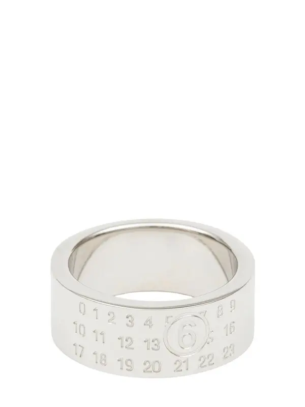 MAISON MARGIELA Numeric Wide Band Ring - Silver