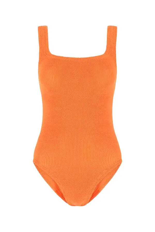 Hunza G Square-neck One-piece Swimsuit - Orange