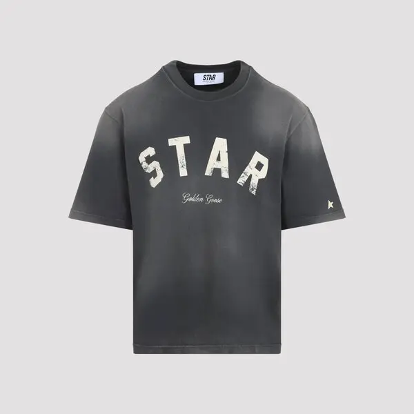 GOLDEN GOOSE Star T-shirt In 100% Cotton - Grey