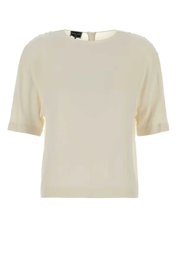 Giorgio Armani Silk T-shirt For - Yellow