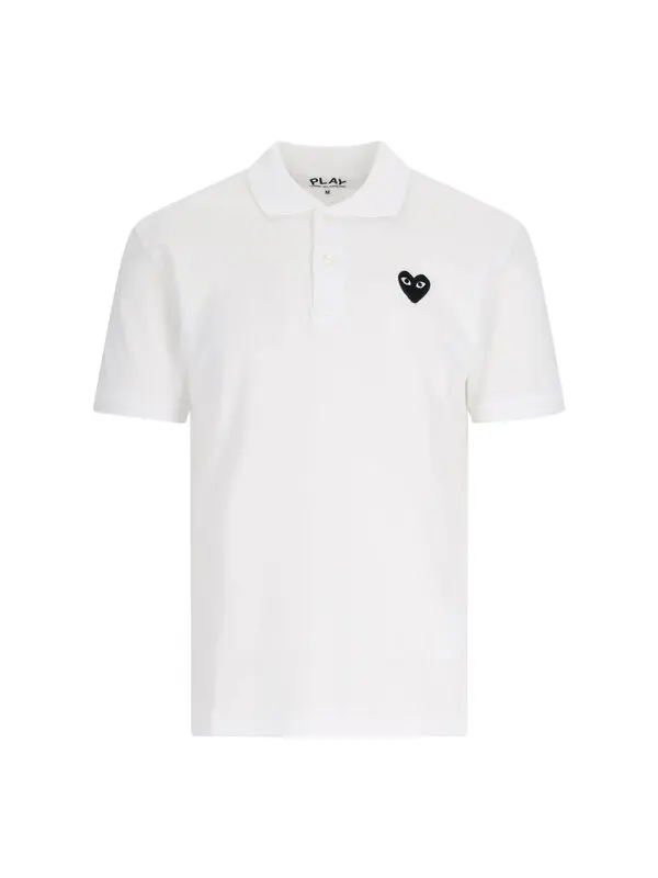 Play Comme Des Garcon Play Heart Logo 100% Cotton T-shirt - White