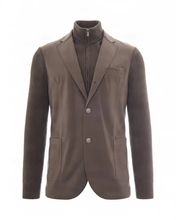Eleventy Virgin Wool Checked Cardigan - Moro E Moro