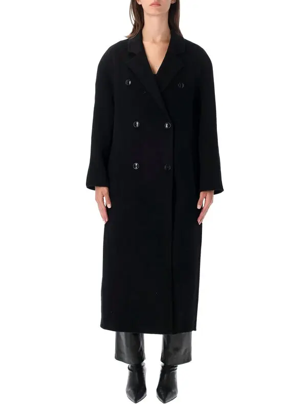Loulou De Saison Double-breasted Wool Coat - Nero