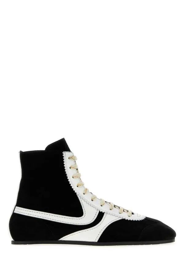 Dries Van Noten Suede High-top Sneakers With Lace-up Fastening