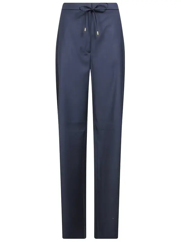 Max Mara Tailored Drawstring Trousers - Blu