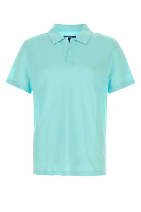 Vilebrequin Linen Pyramid Polo Shirt - Light Blue