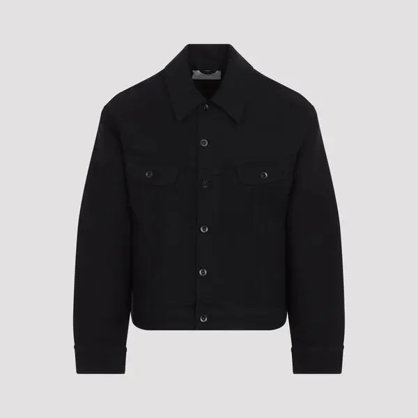 Studio Nicholson Derby-trim Cropped Cotton Jacket