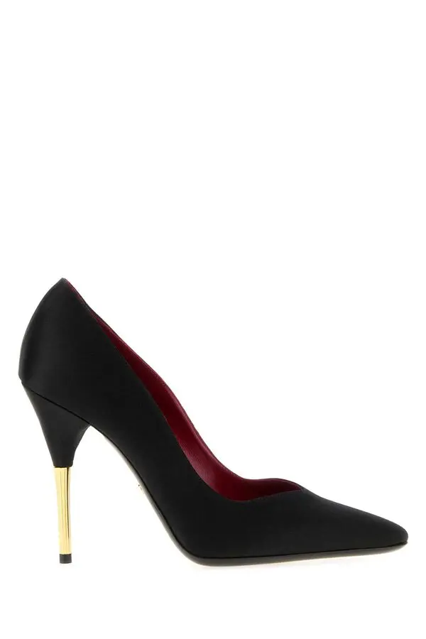 Valentino Garavani Satin Pointed-toe Pumps - Black