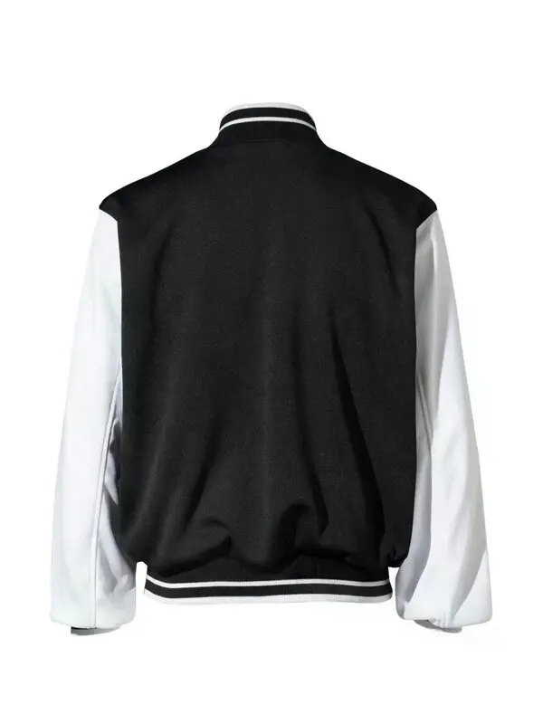 SAINT MXXXXXX Logo-print Striped-trim Jacket