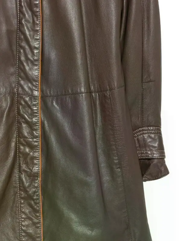 Gianfranco Ferre 1990s Collared Leather Coat