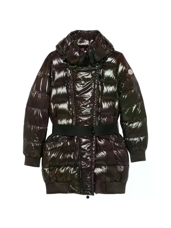Moncler 2010s Belted Padded Jacket - Brown