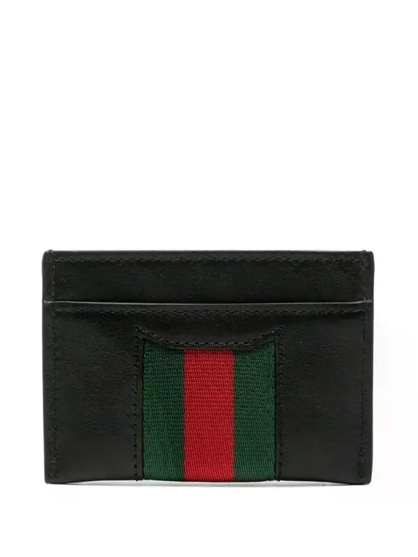 Gucci Horsebit Web Card Case - Black