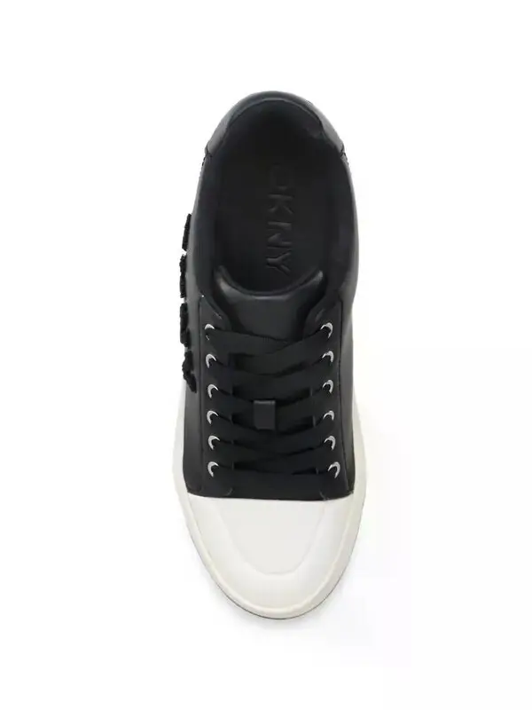 Dkny York Logo-embossed Sneakers - Black