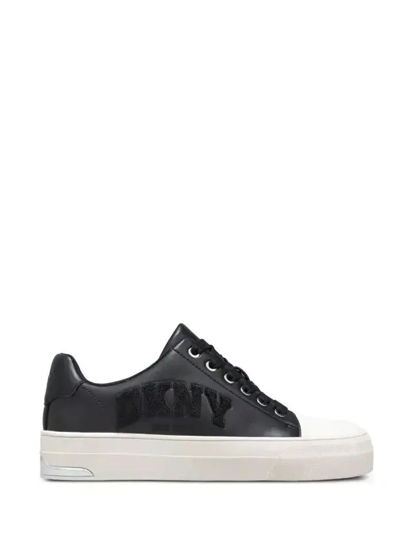 Dkny Logo Embossed Sneakers - Black