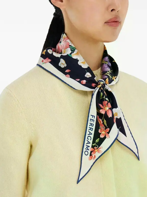 FERRAGAMO Spring-print Diamond Scarf