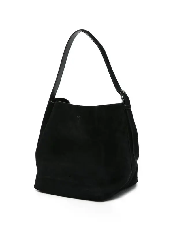 TOTEME Belted Suede Tote Bag - Black