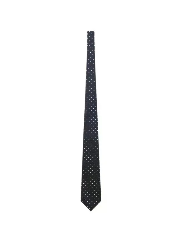 Junya Watanabe Polka-dot Silk Tie - Black