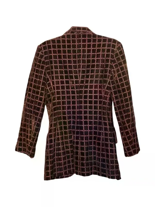 Dior 1992-1993 Check-pattern Velvet Blazer