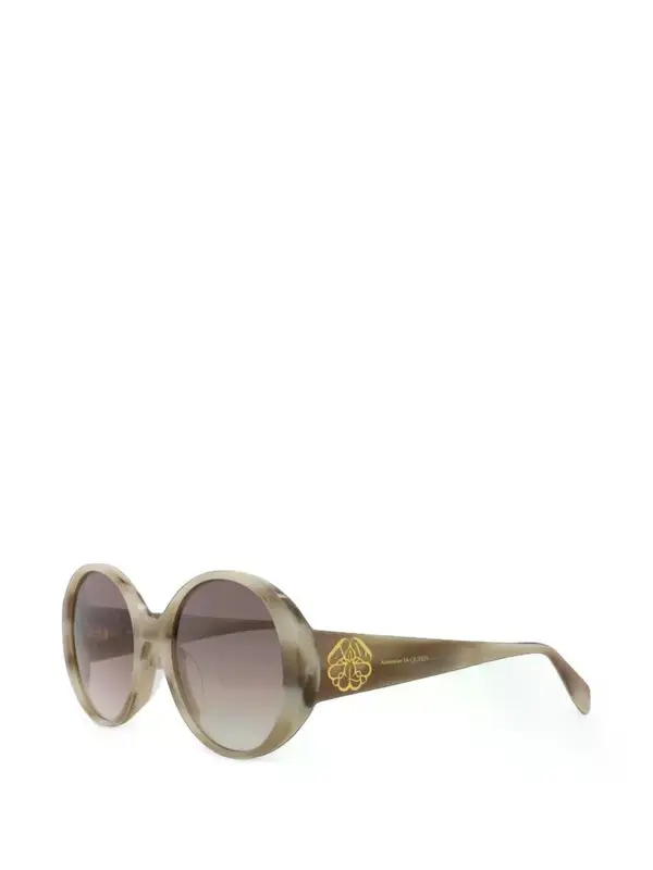 Alexander McQueen Round-frame Sunglasses - Neutrals