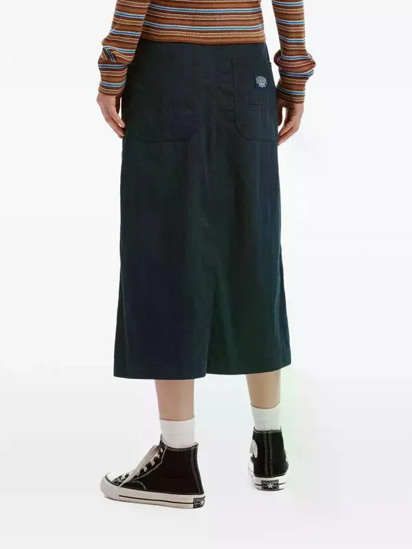 CHOCOOLATE Patch-detail Front-slit Midi Skirt
