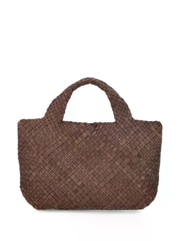 VISONA` Esmeralda Woven Leather Tote Bag - Brown