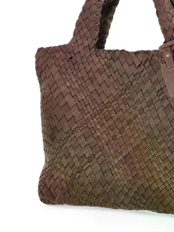 VISONA` Esmeralda Woven Leather Tote Bag