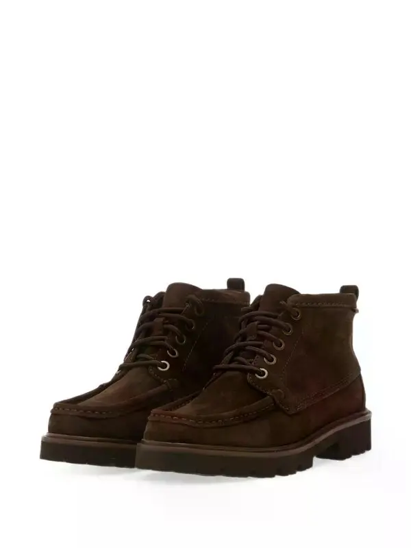 Clarks Lace-up Suede Boots - Brown