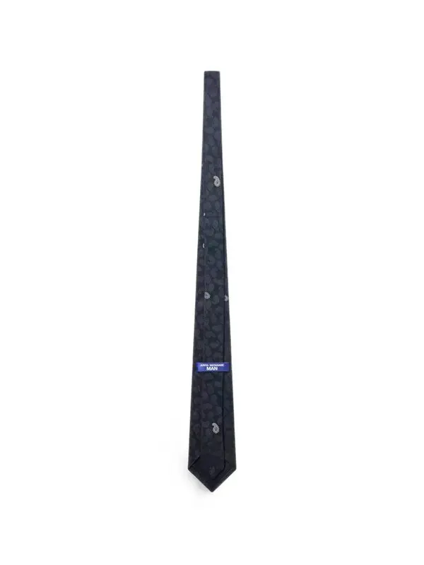 Junya Watanabe Paisley-print Silk Tie - Black