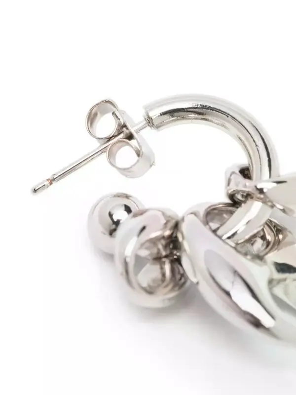 JUSTINE CLENQUET Akari Hoop Earrings - Silver