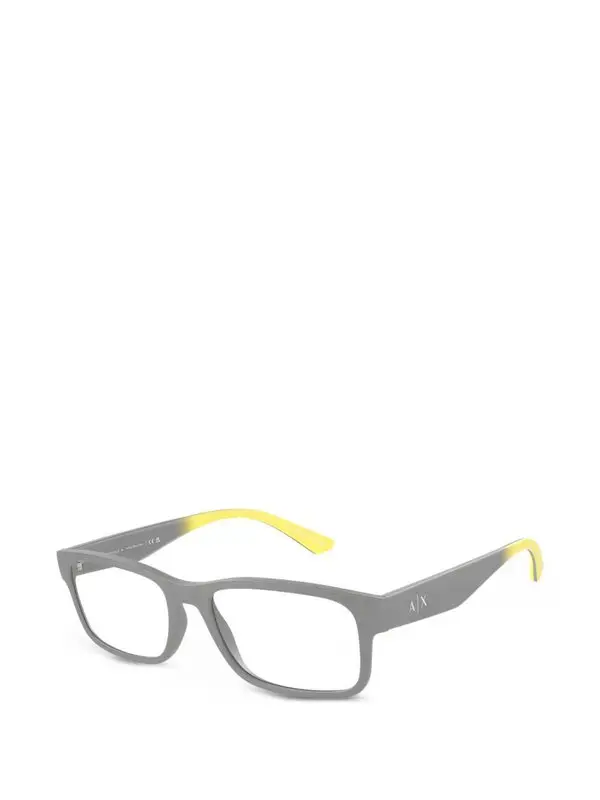 Armani Exchange Matte Rectangle Frame Eyeglasses - Grey